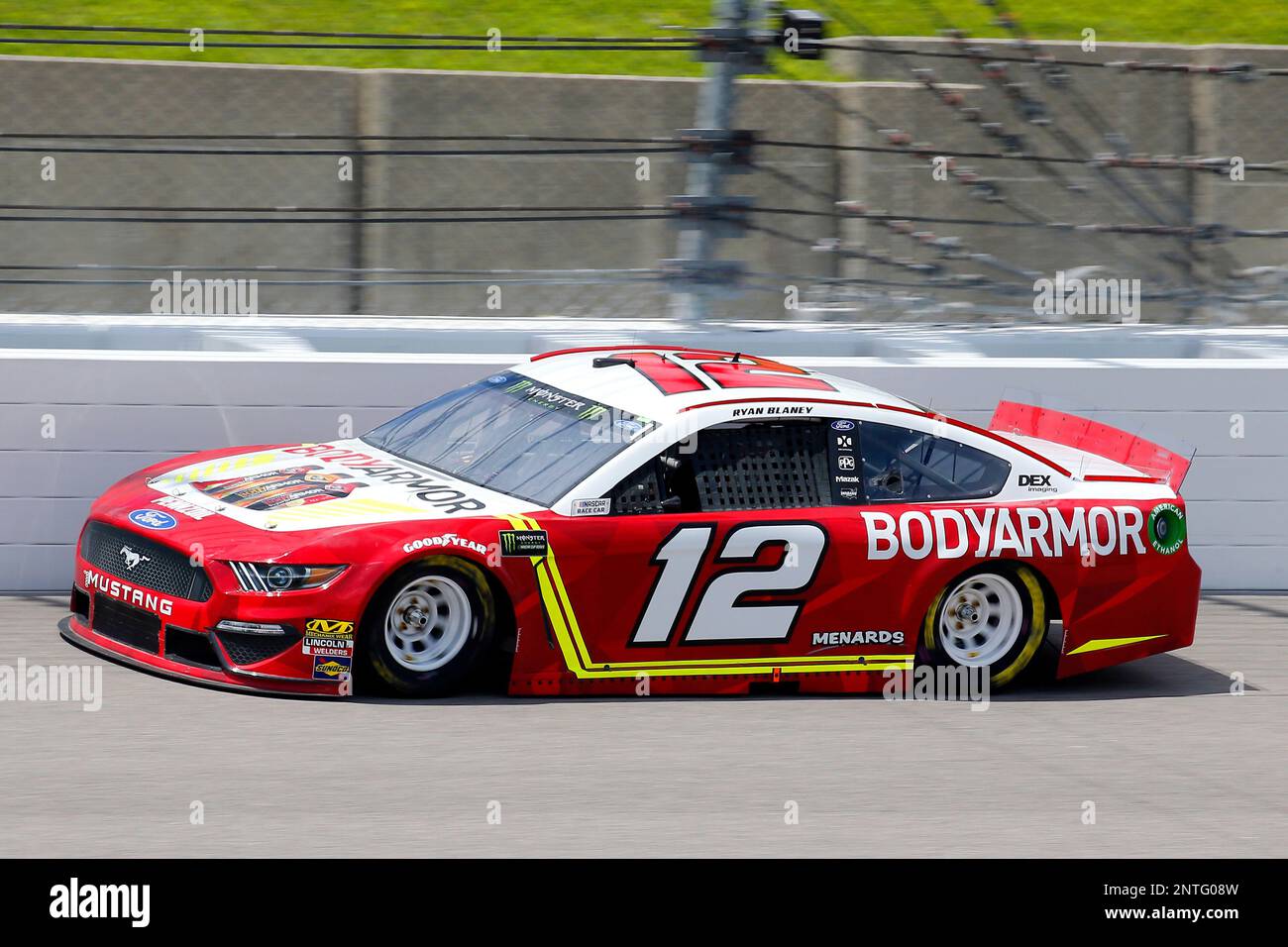 #12: Ryan Blaney, Team Penske, Ford Mustang BodyArmor during practice ...