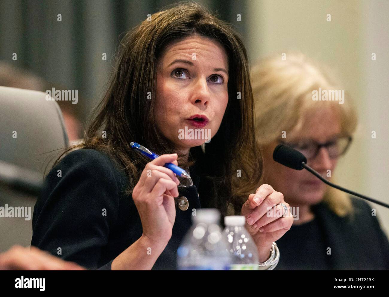 FILE - In this Feb. 19, 2019, file photo, Kim Westbrook Strach, left ...