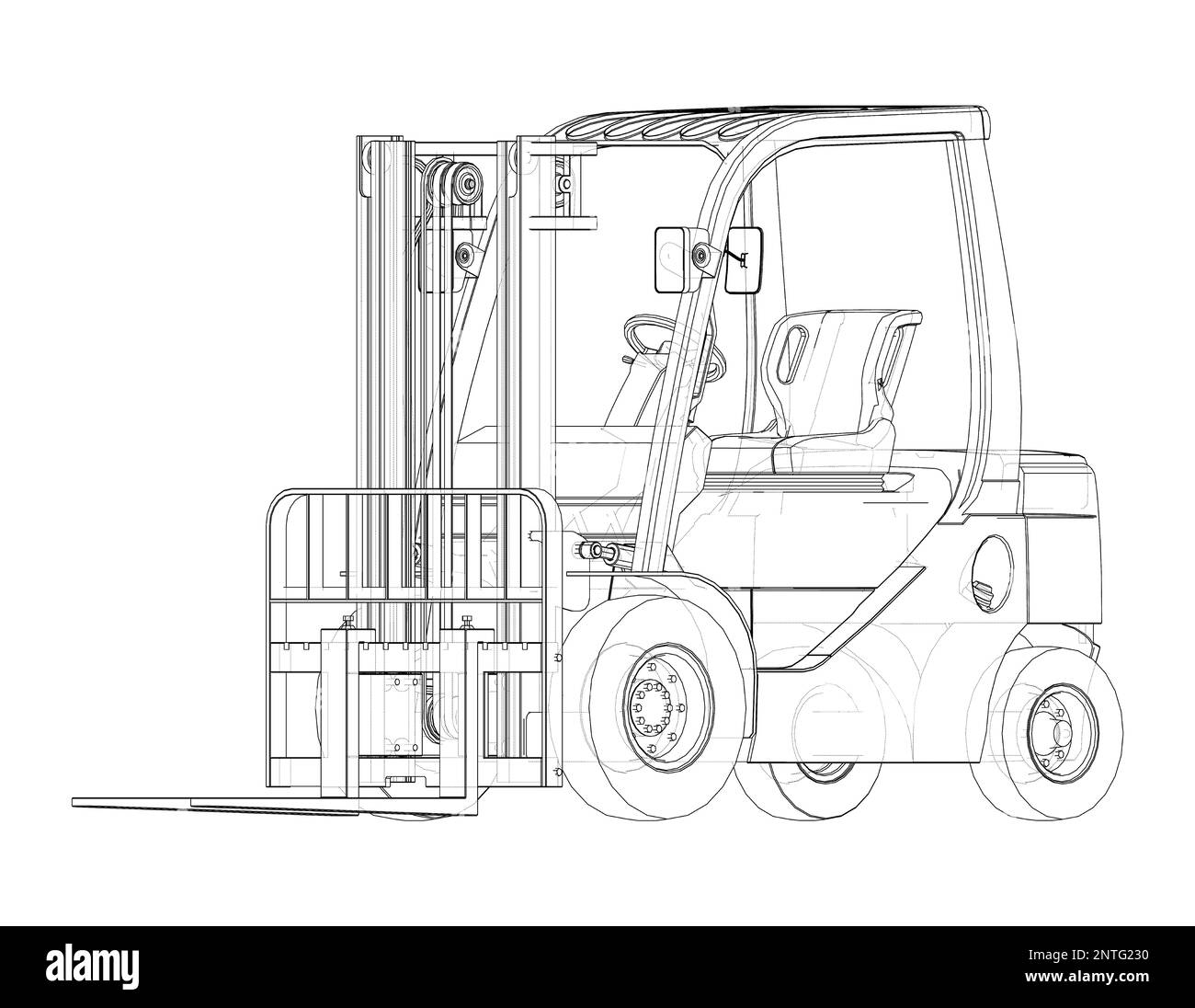 Forklift loading Black and White Stock Photos & Images - Alamy