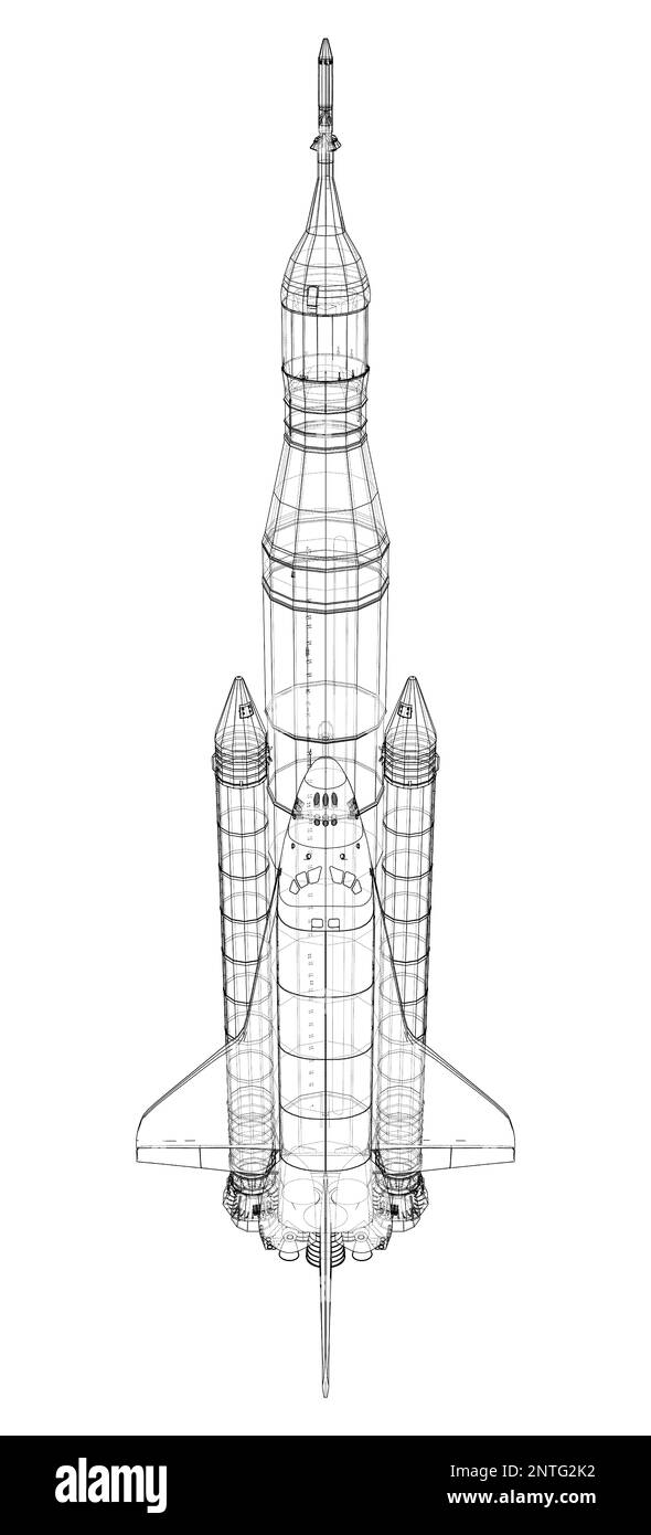 Rocket carrying space shuttle Stock Photo - Alamy