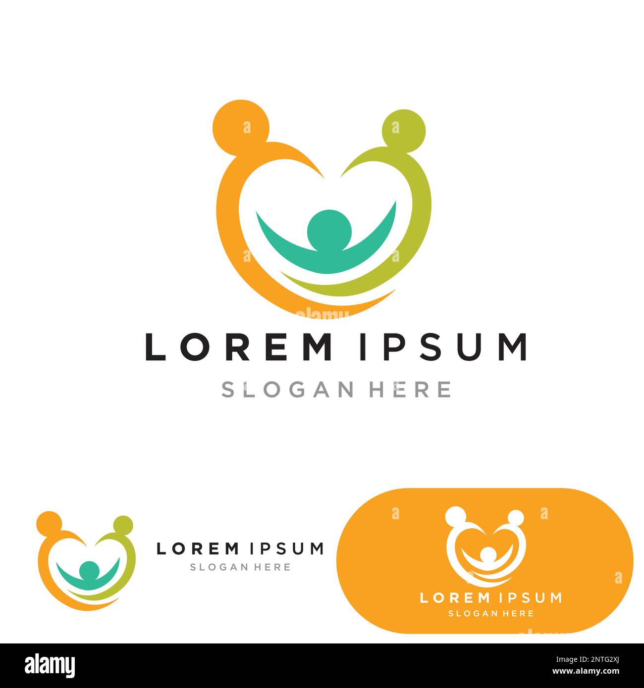 Adoption children logo and symbol health Stock Vector Image & Art - Alamy