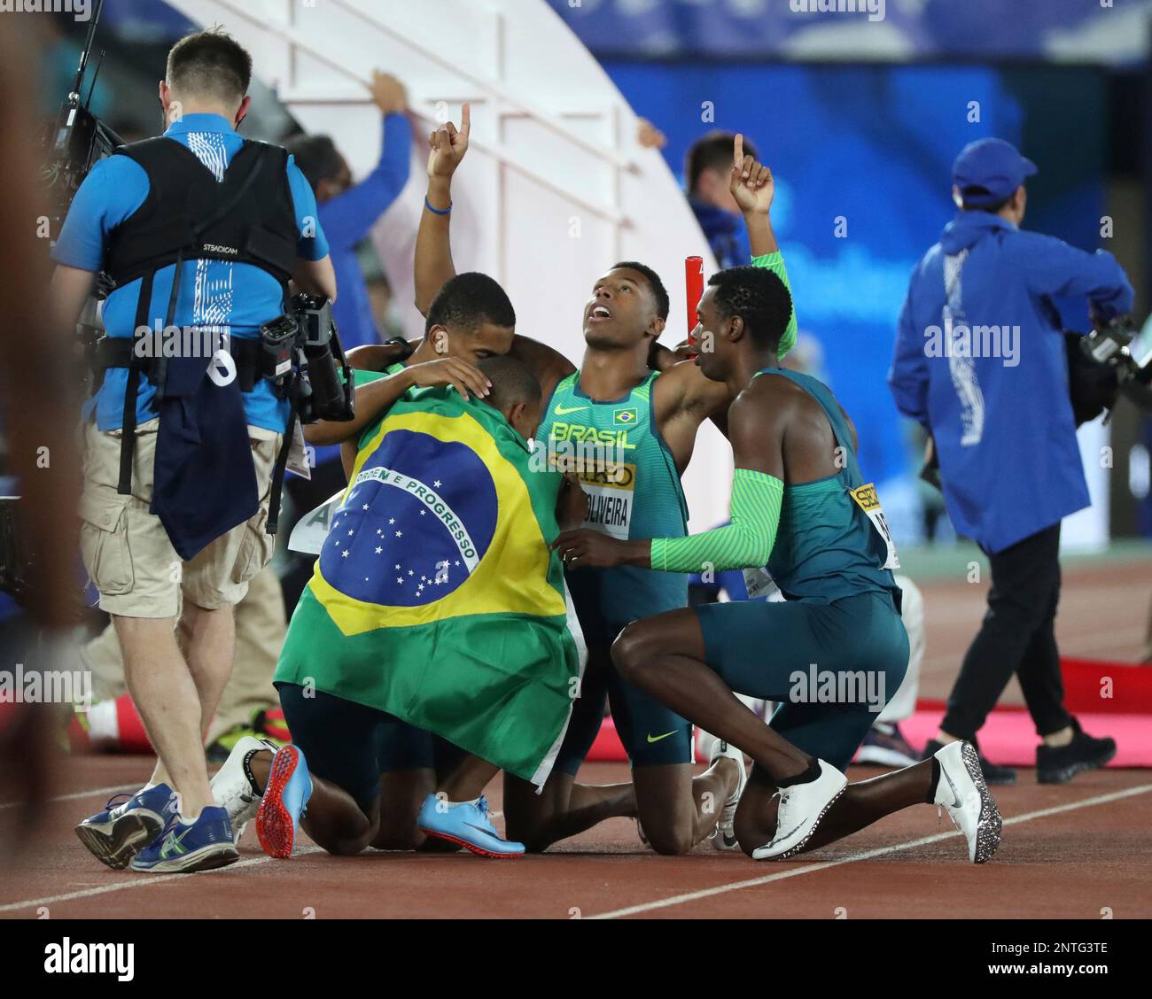 Jamaica's Jonielle SMITH, Natasha MORRISON, Shashalee FORBES and Gayon ...
