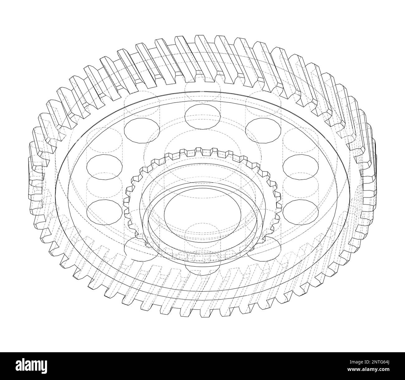 Gear wheel. 3d illustration Stock Photo - Alamy