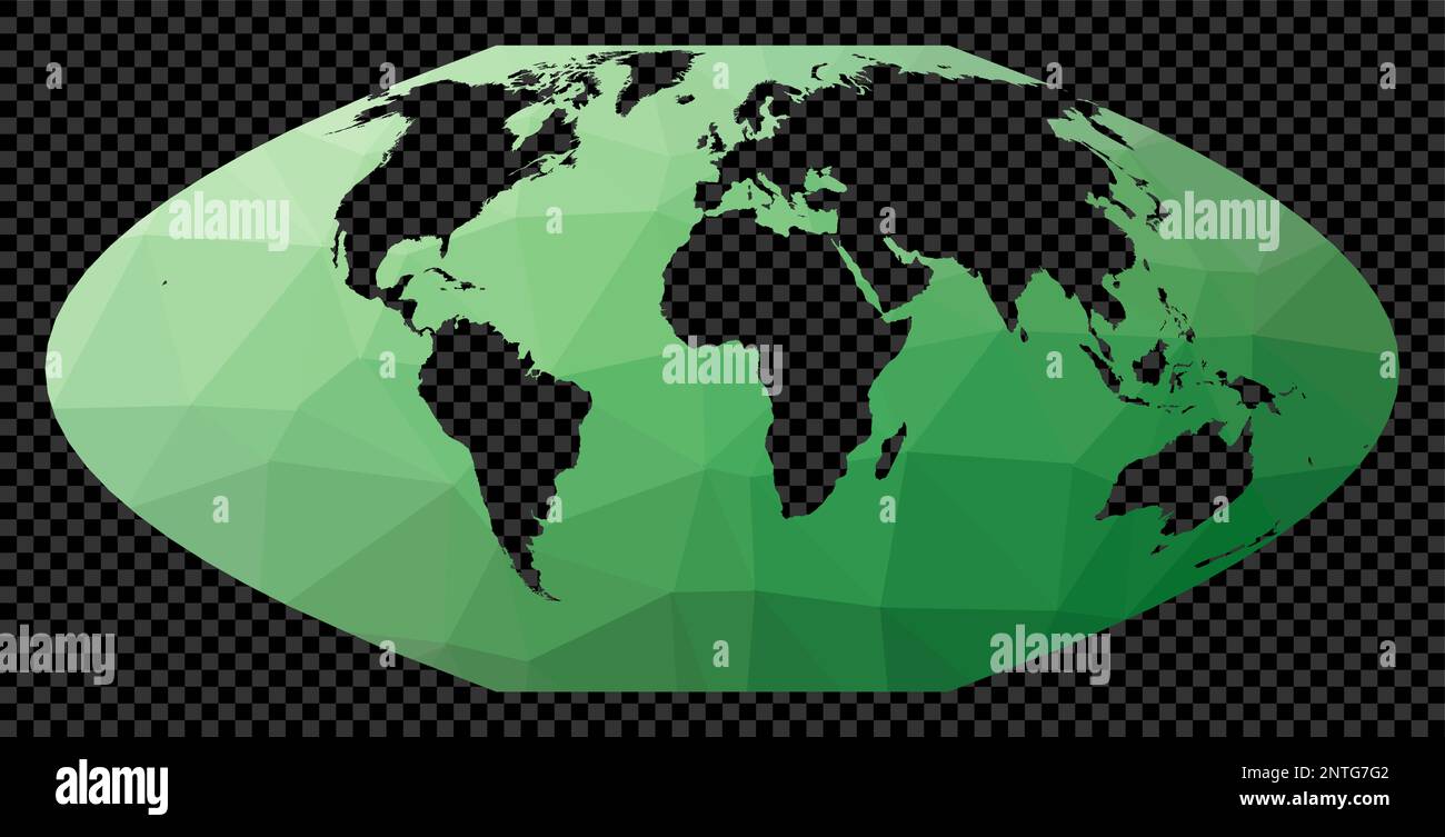 Transparent digital world map. Mt Flat Polar Parabolic projection ...