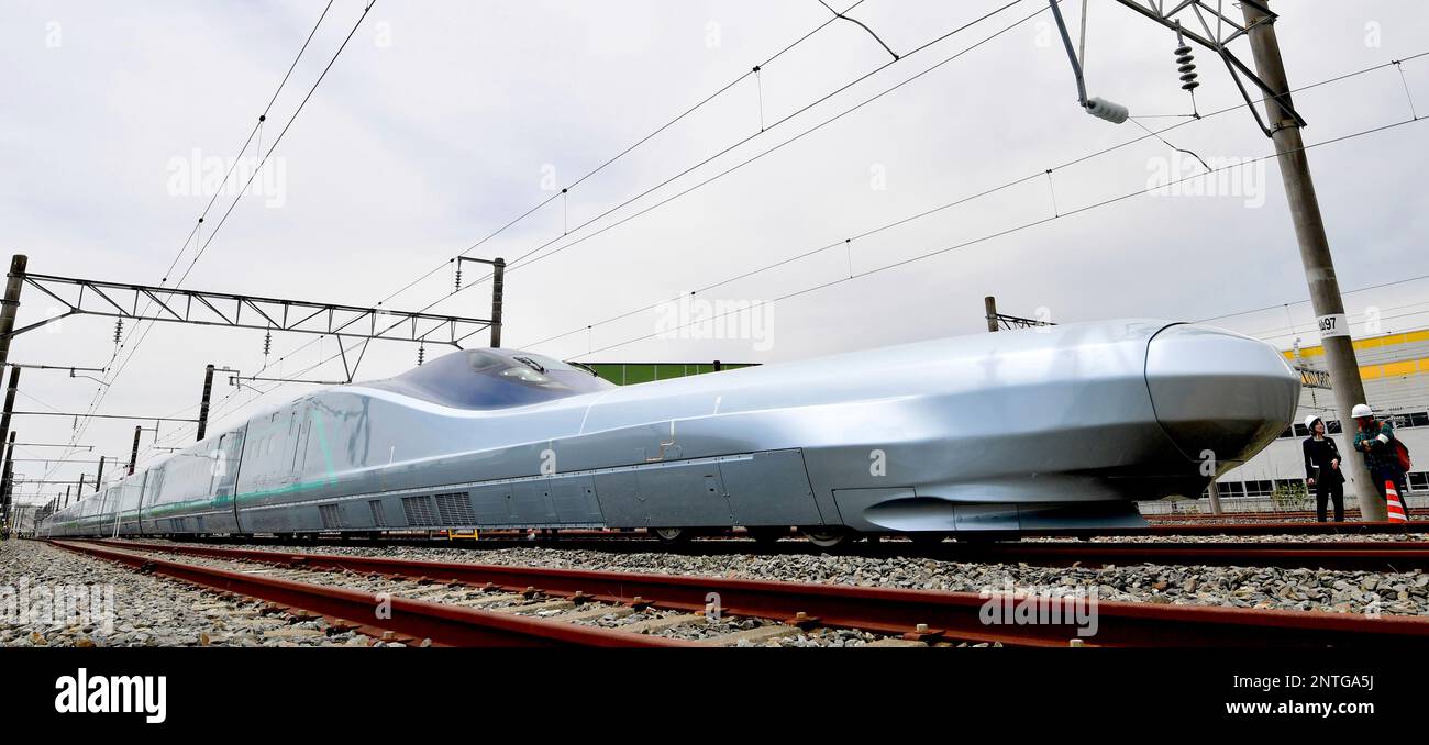 JR East Japan Railway Compnay unveils a new Shinkansen bullet train ...