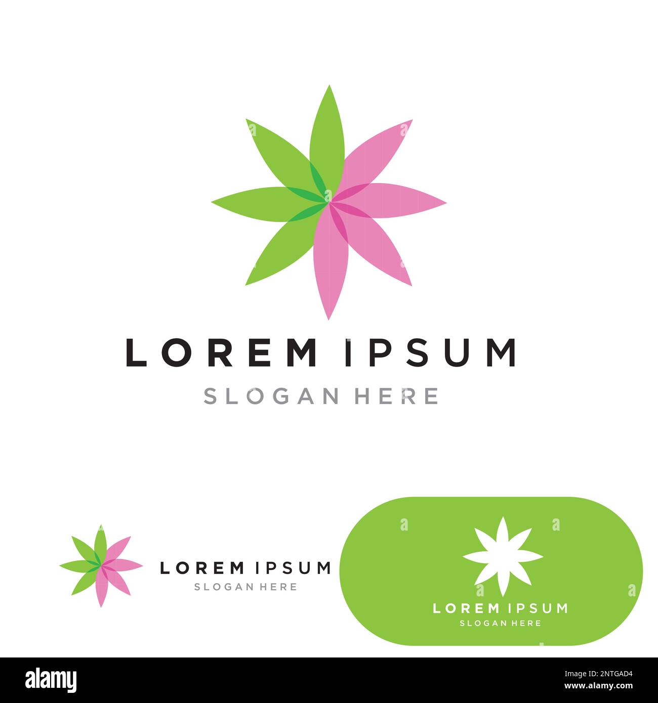 Flower logo. The circular logo. Logo of the flower. Stylized flower ...
