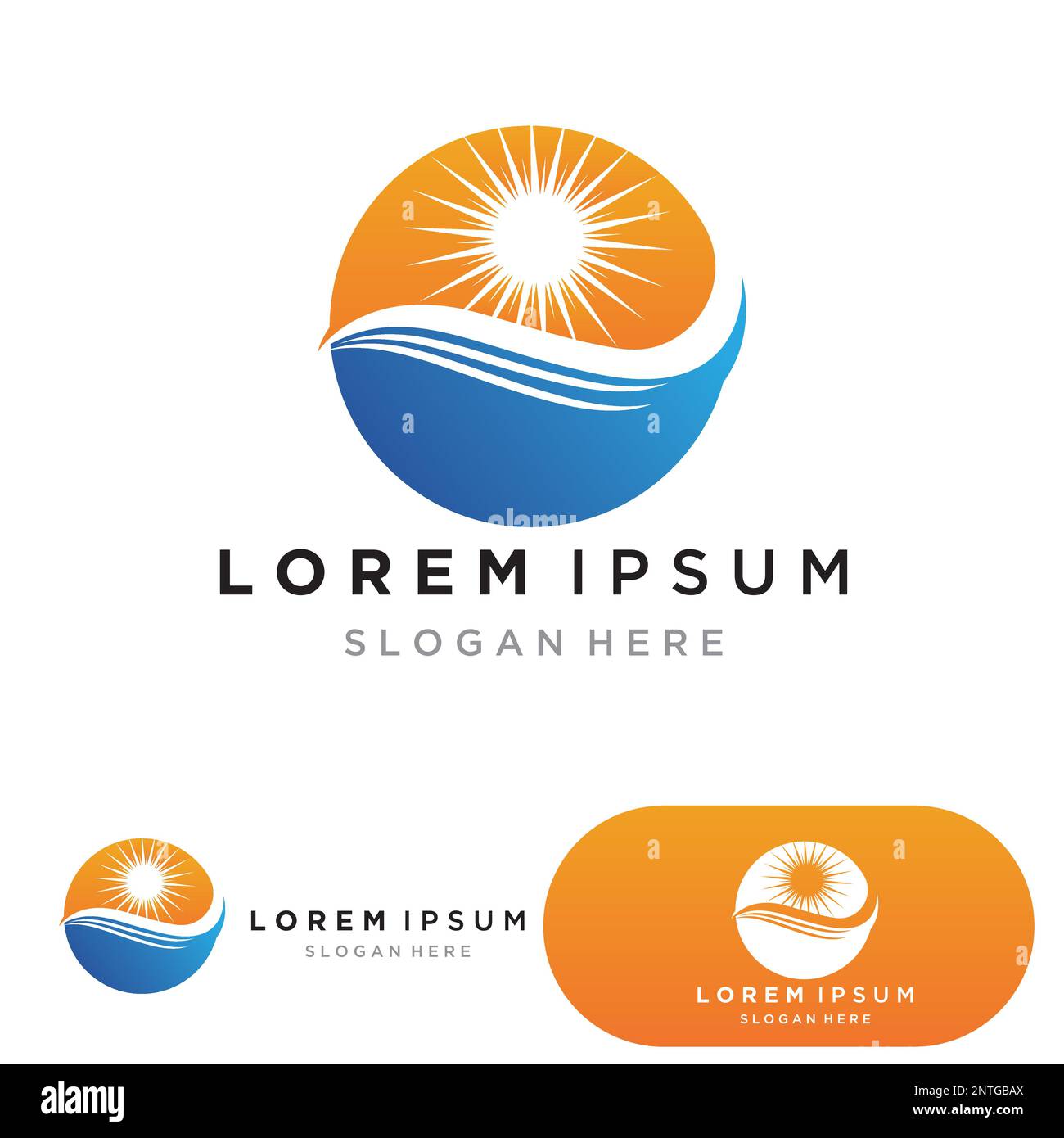 Water wave beach logo Stock Vector Image & Art - Alamy