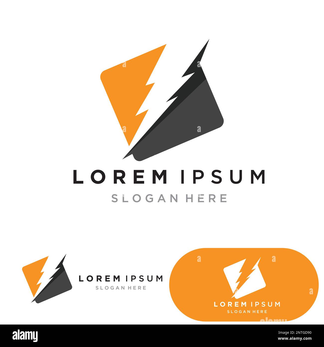 Thunderbolt logo and symbol vector Stock Vector Image & Art - Alamy