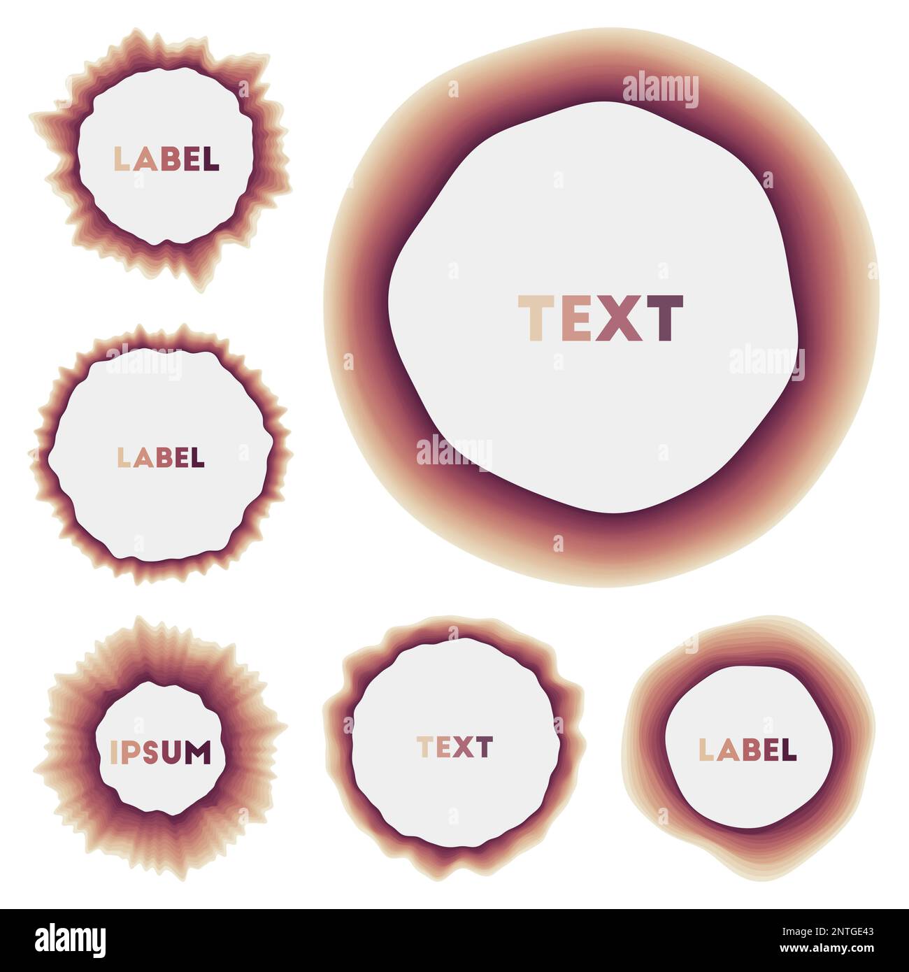 Round banners set. Amazing circular backgrounds. Captivating vector ...