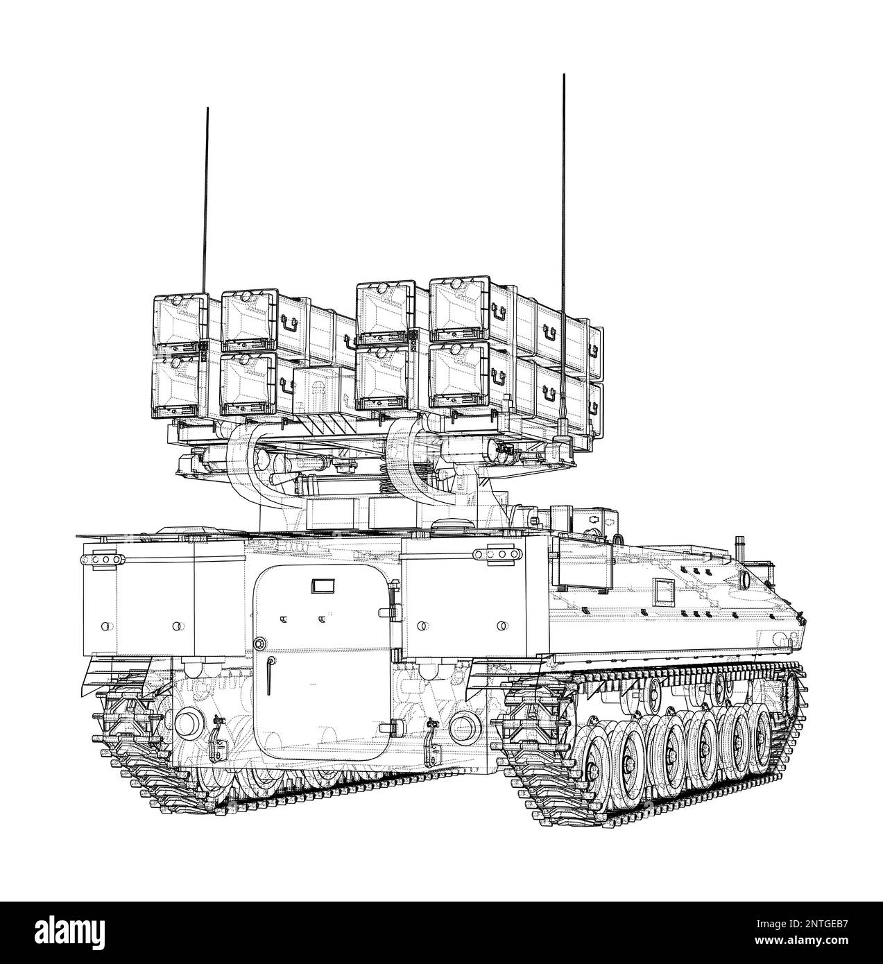 Military track missle system Stock Photo - Alamy
