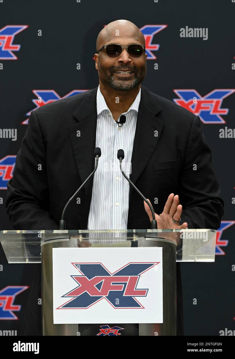 Winston Moss is introduced as coach and general manager of the XFL team ...
