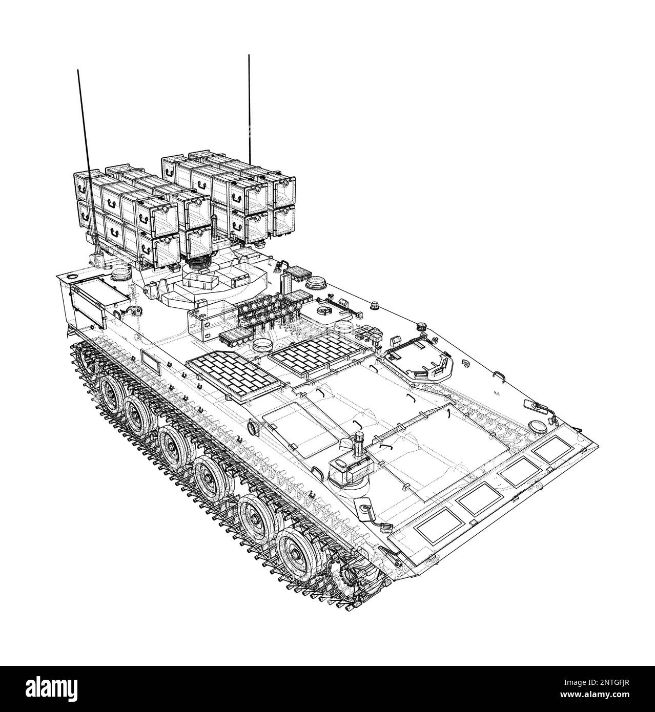 Military track missle system Stock Photo - Alamy