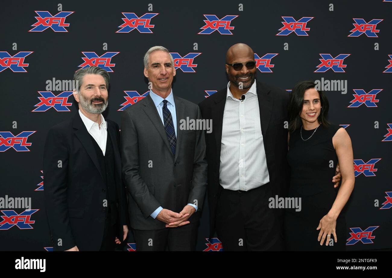 XFL president Jeffrey Pollack (left), XFL commissioner Oliver Luck ...
