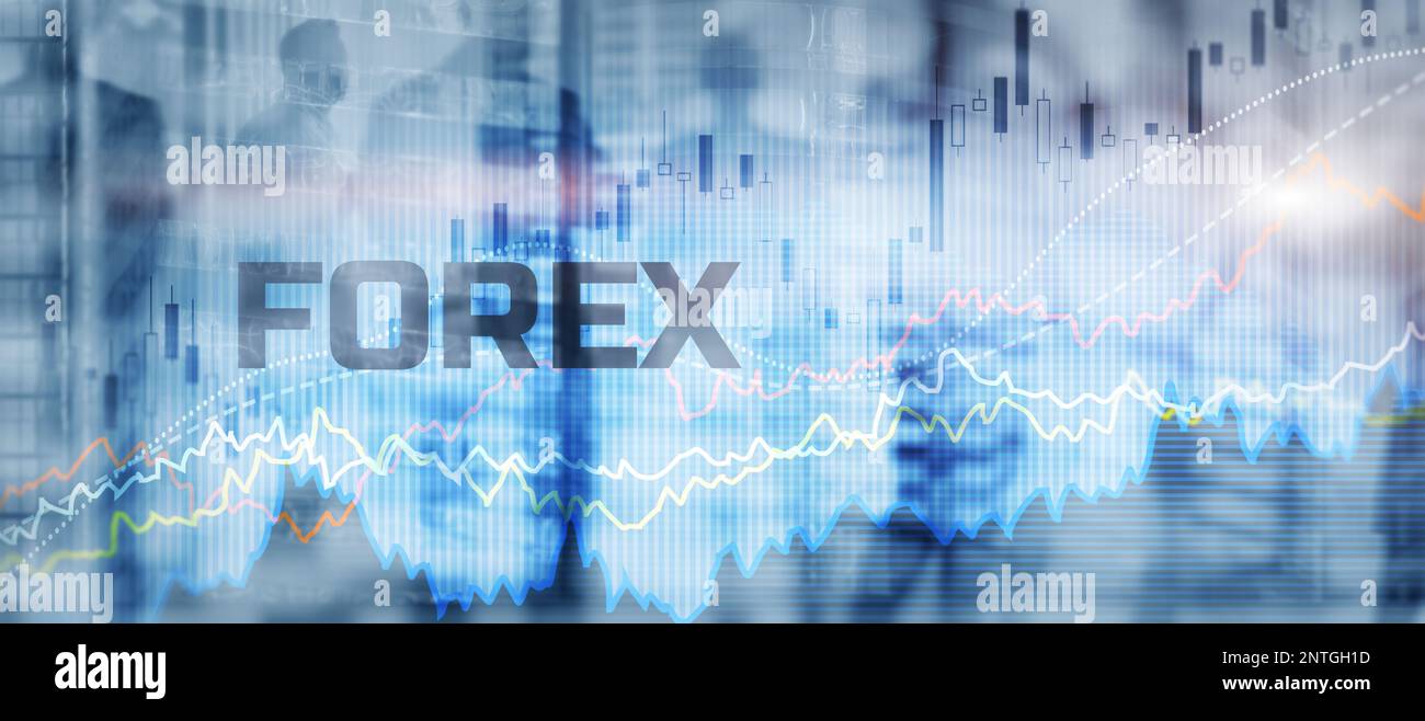 Forex exchange. Financial technology concept. Fintech. Online banking ...