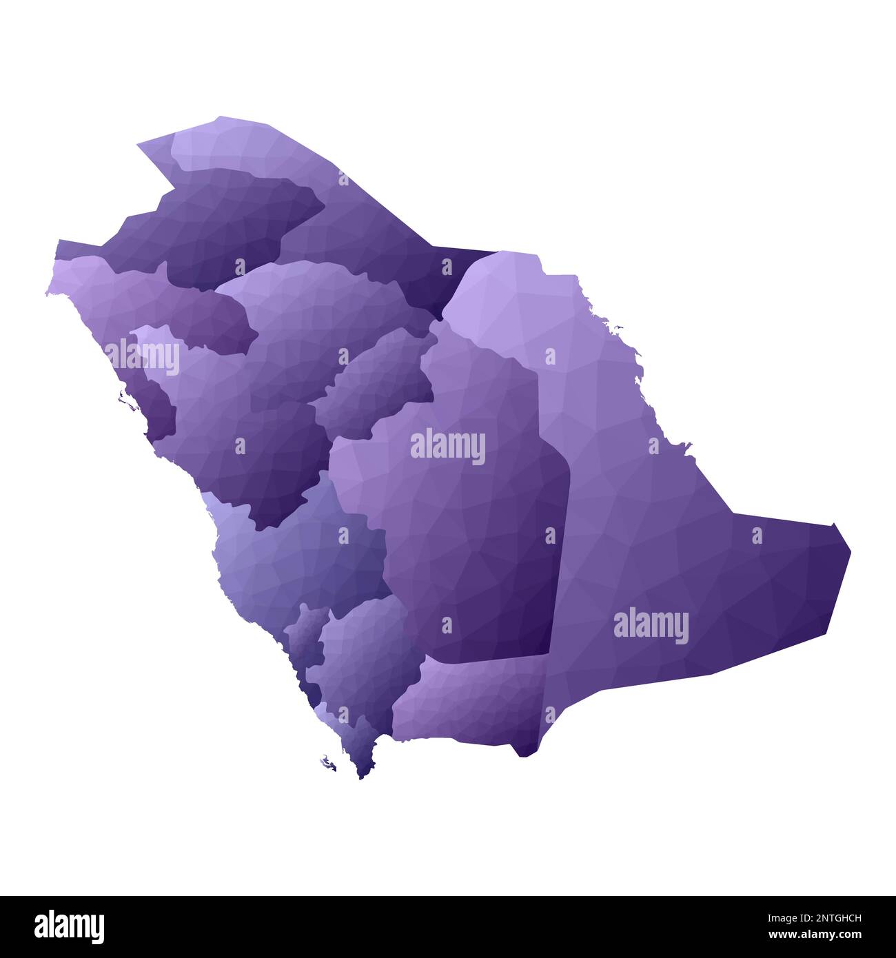 Saudi Arabia map. Geometric style country outline. Fascinating violet vector illustration Stock ...