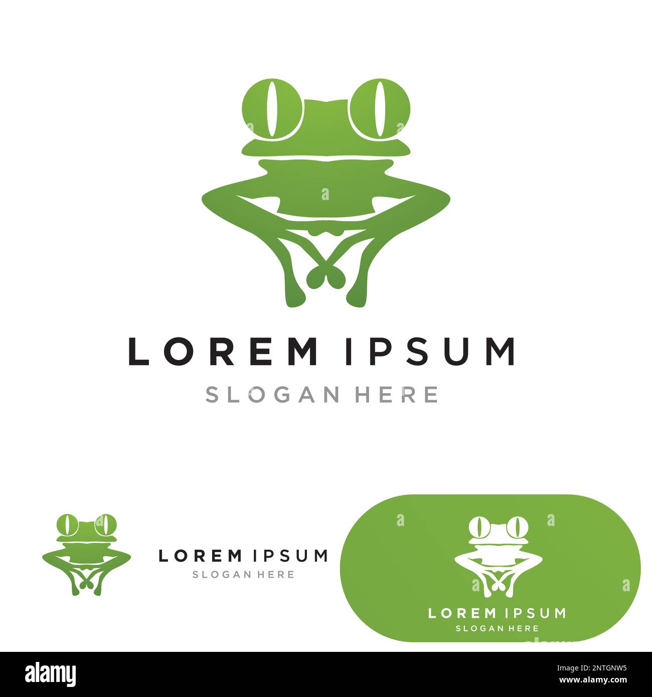 Frog Green Logo And Symbol Stock Vector Image & Art - Alamy