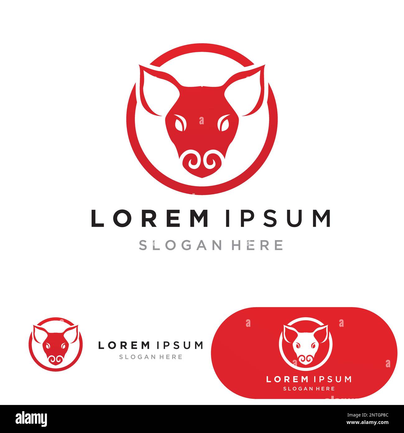 Pig logo and symbol vector Stock Vector Image & Art - Alamy