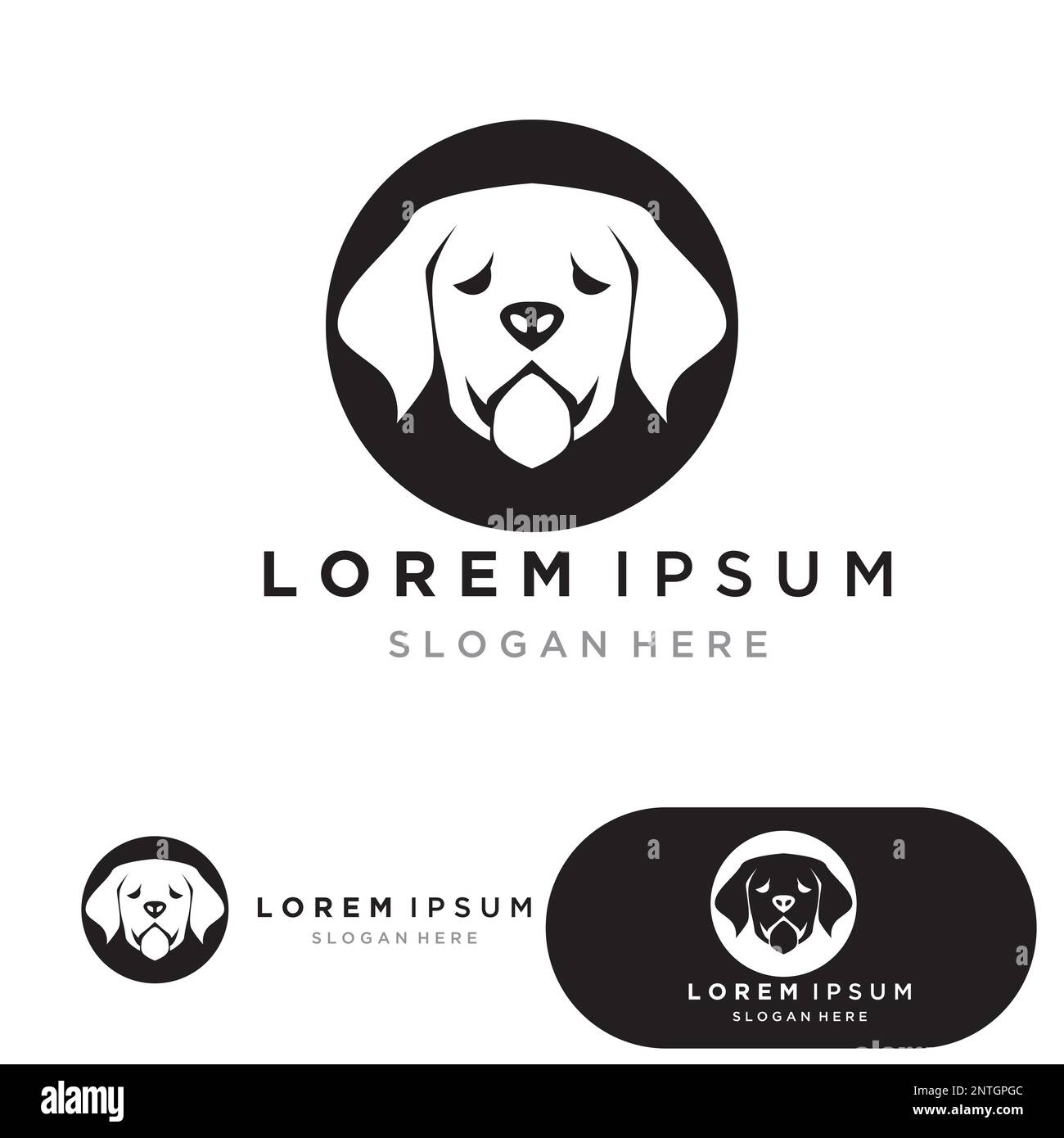 DOG HEAD ANIMAL LOGO VECTOR Stock Vector Image & Art - Alamy