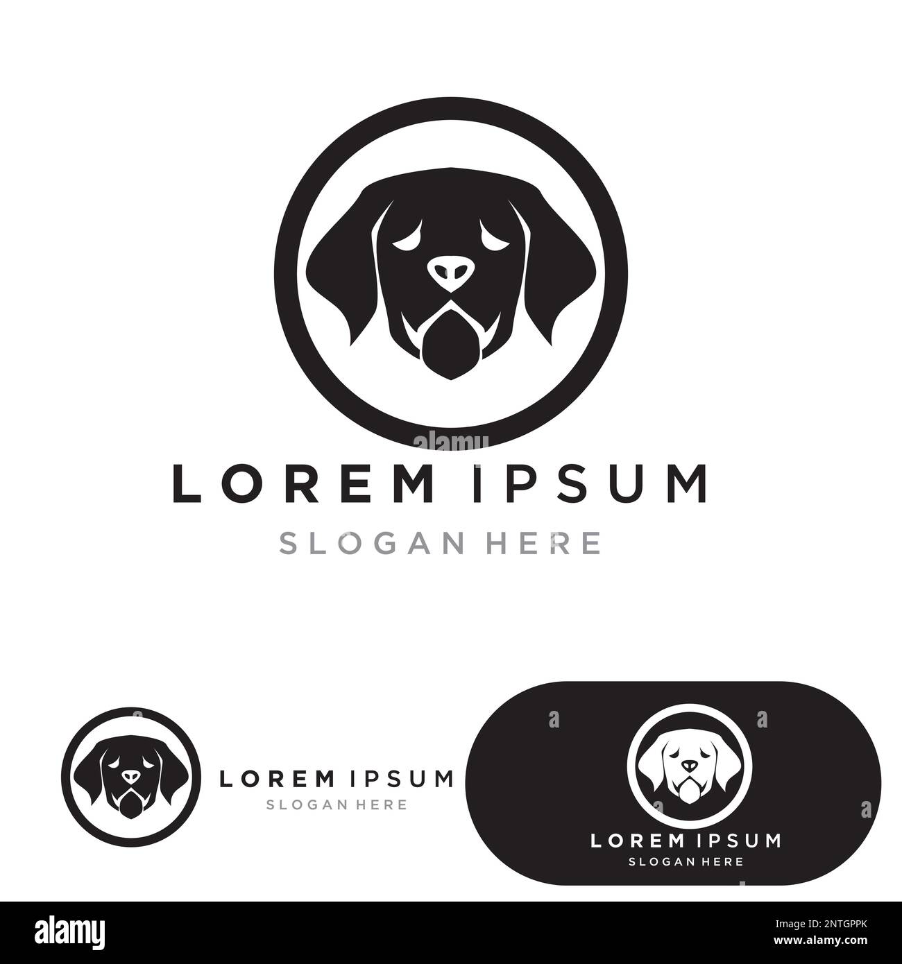 DOG HEAD ANIMAL LOGO VECTOR Stock Vector Image & Art - Alamy