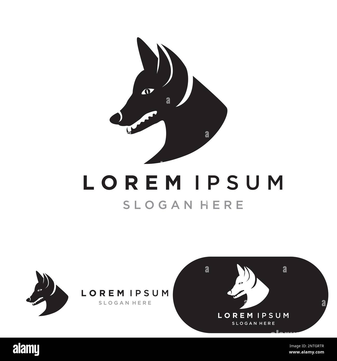 DOG HEAD ANIMAL LOGO VECTOR Stock Vector Image & Art - Alamy