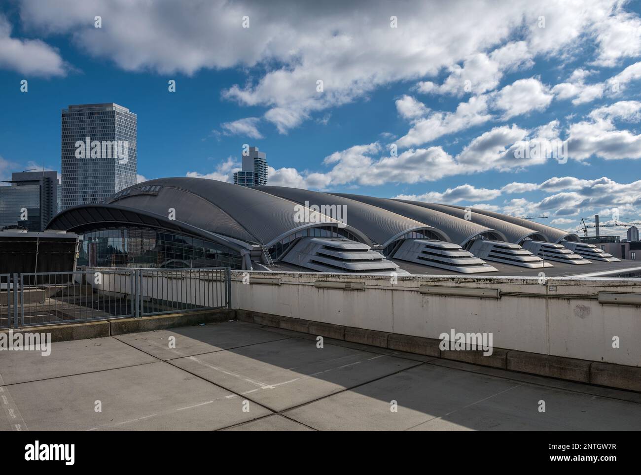 Exhibition center Frankfurt, overview of the outdoor area Stock Photo ...