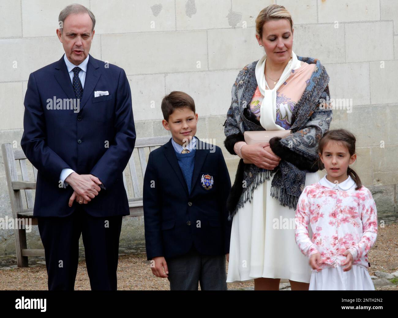 Paris Count Jean d'Orleans, left, Princess Philomena, second right ...