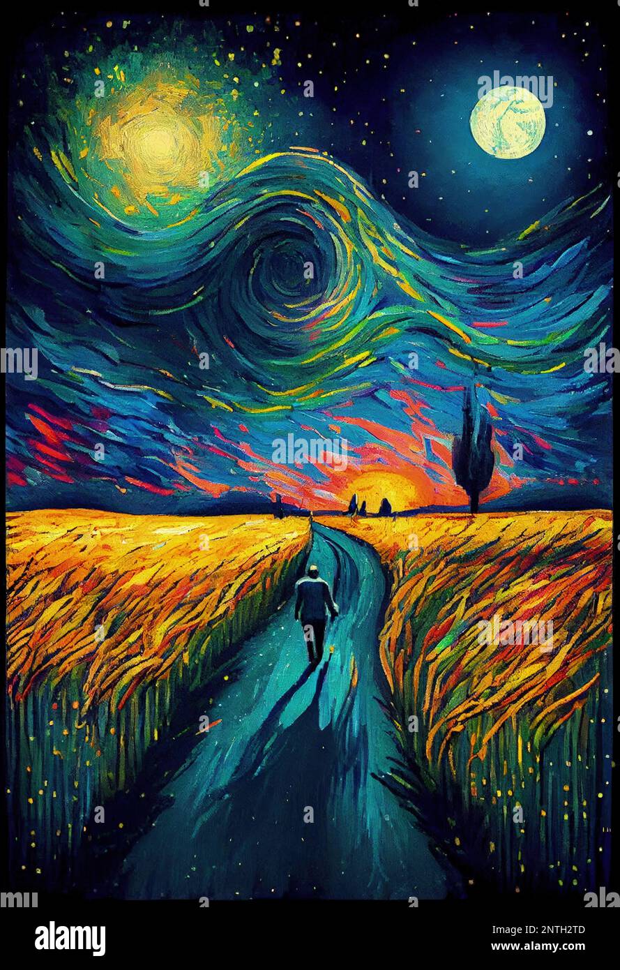 Starry night abstract frame hi-res stock photography and images - Alamy