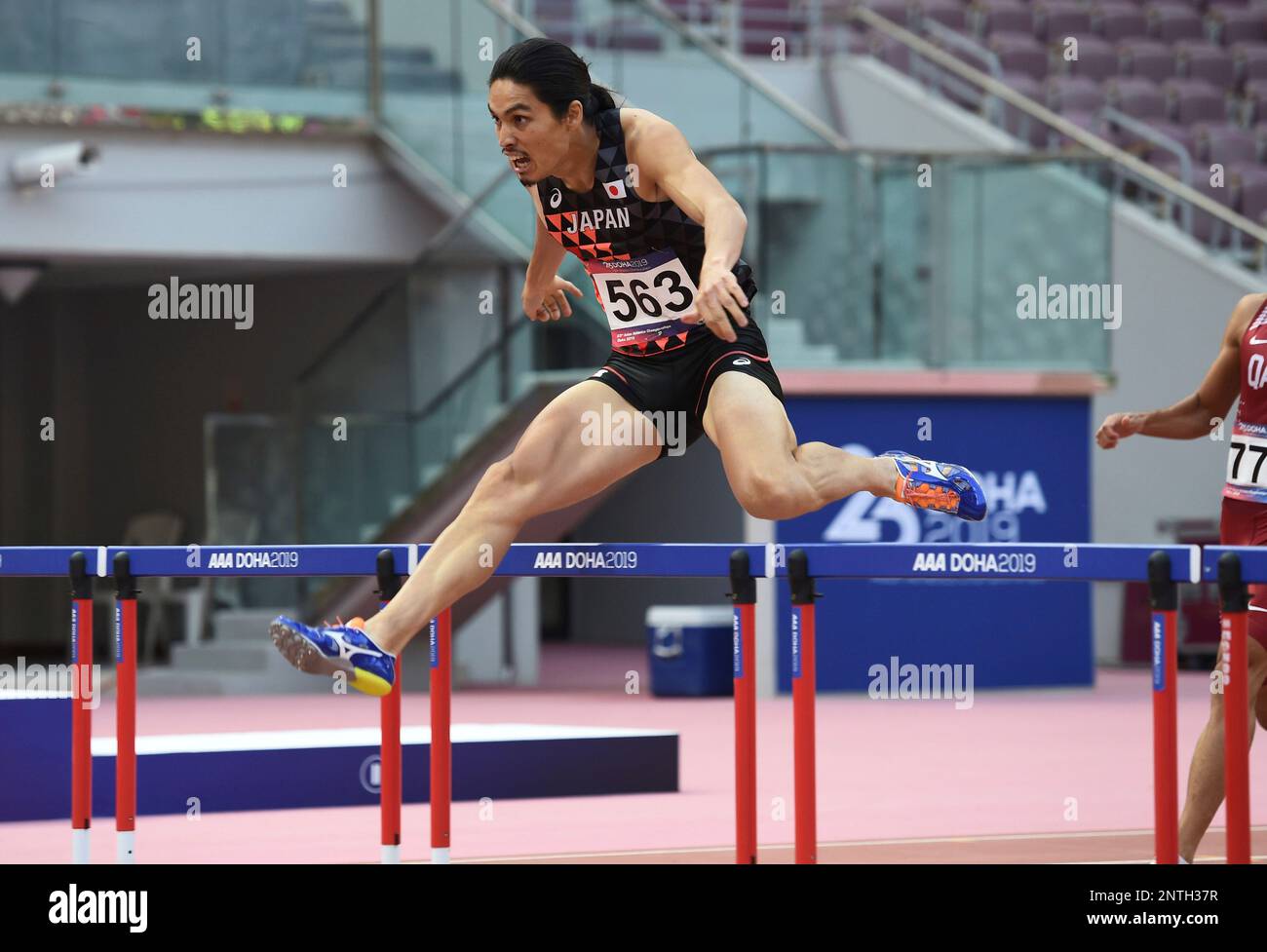 Takatoshi Abe (JPN) places fifth in the 400m hurdles 49.74 during the ...