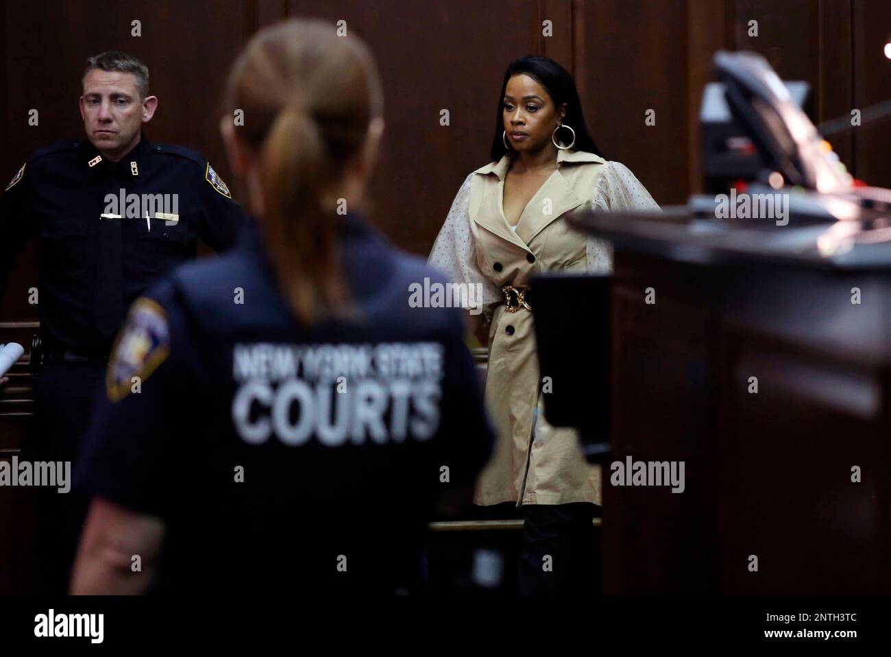 Rapper Remy Ma appears in criminal court during her arraignment on an ...