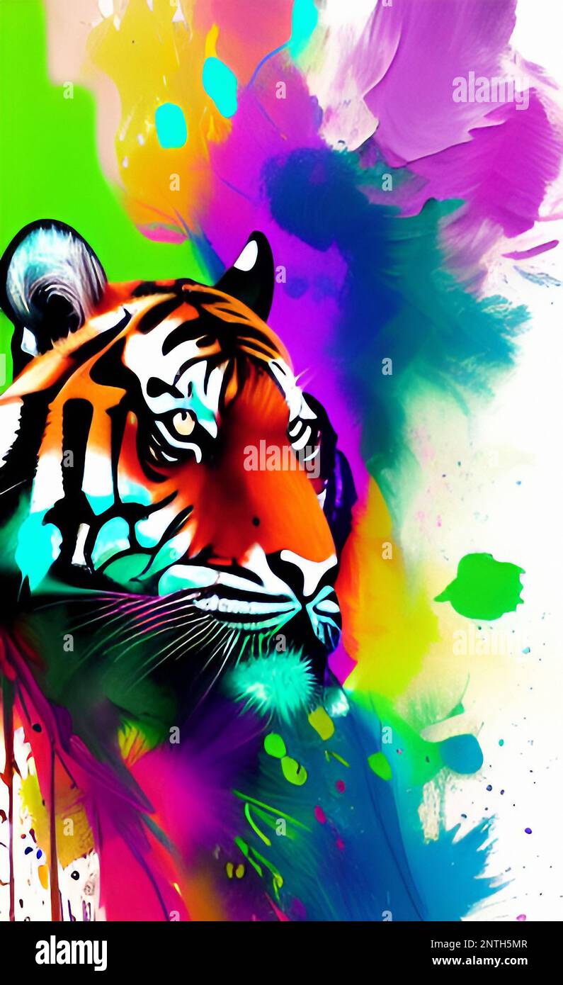 Tiger acrylic hi-res stock photography and images - Alamy