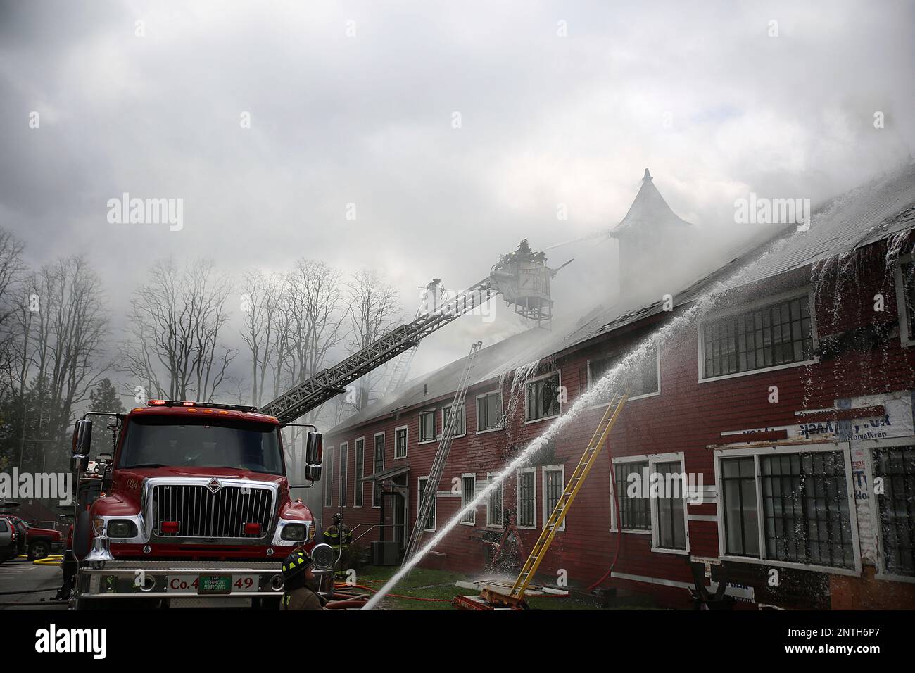 Shaftsbury and North Bennington firefighters battle a blaze at "the ...