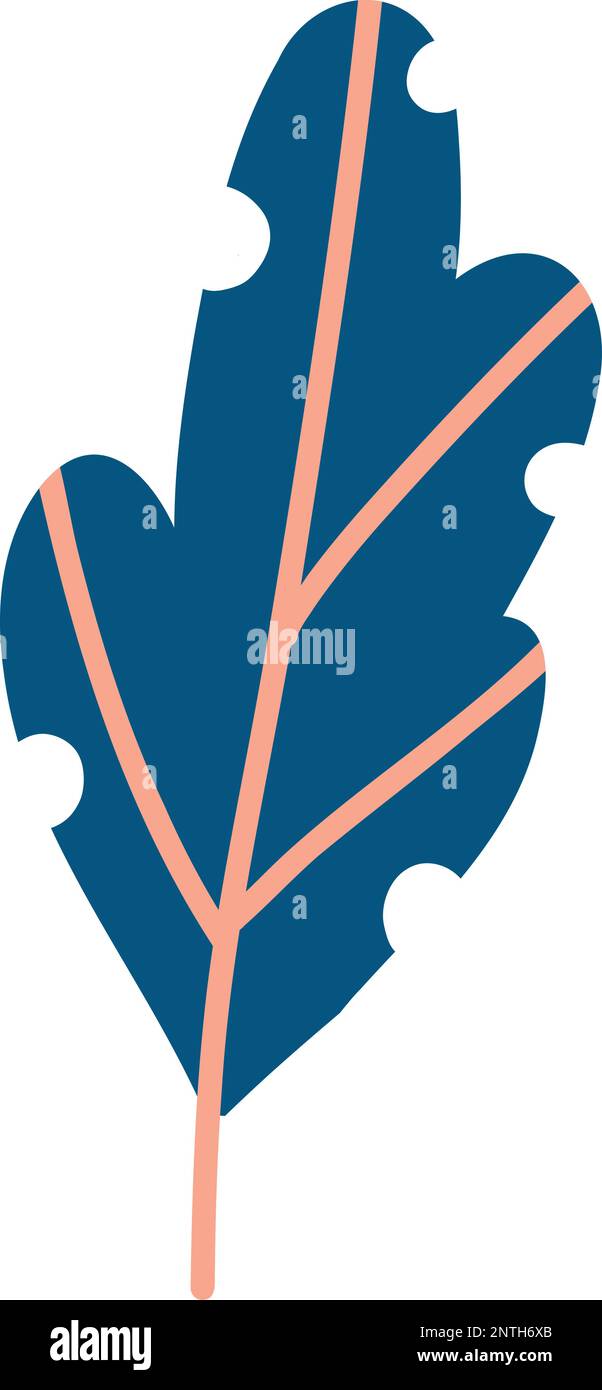 Modern blossomed leaf. Abstract blooming floral plant and leaf. Fresh summer floristry, leaves ...