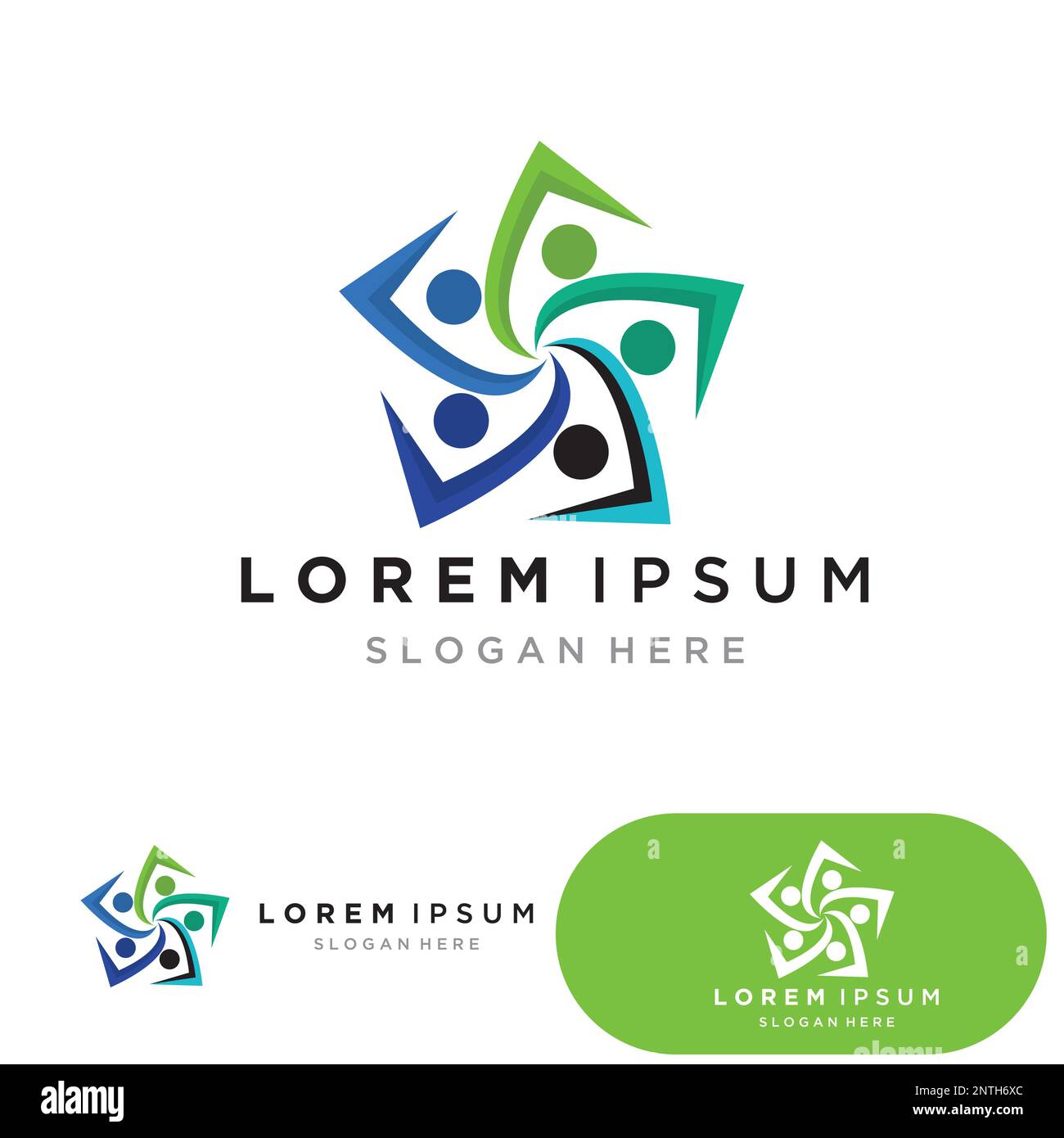 Community people group teamwork success logo Stock Vector Image & Art ...