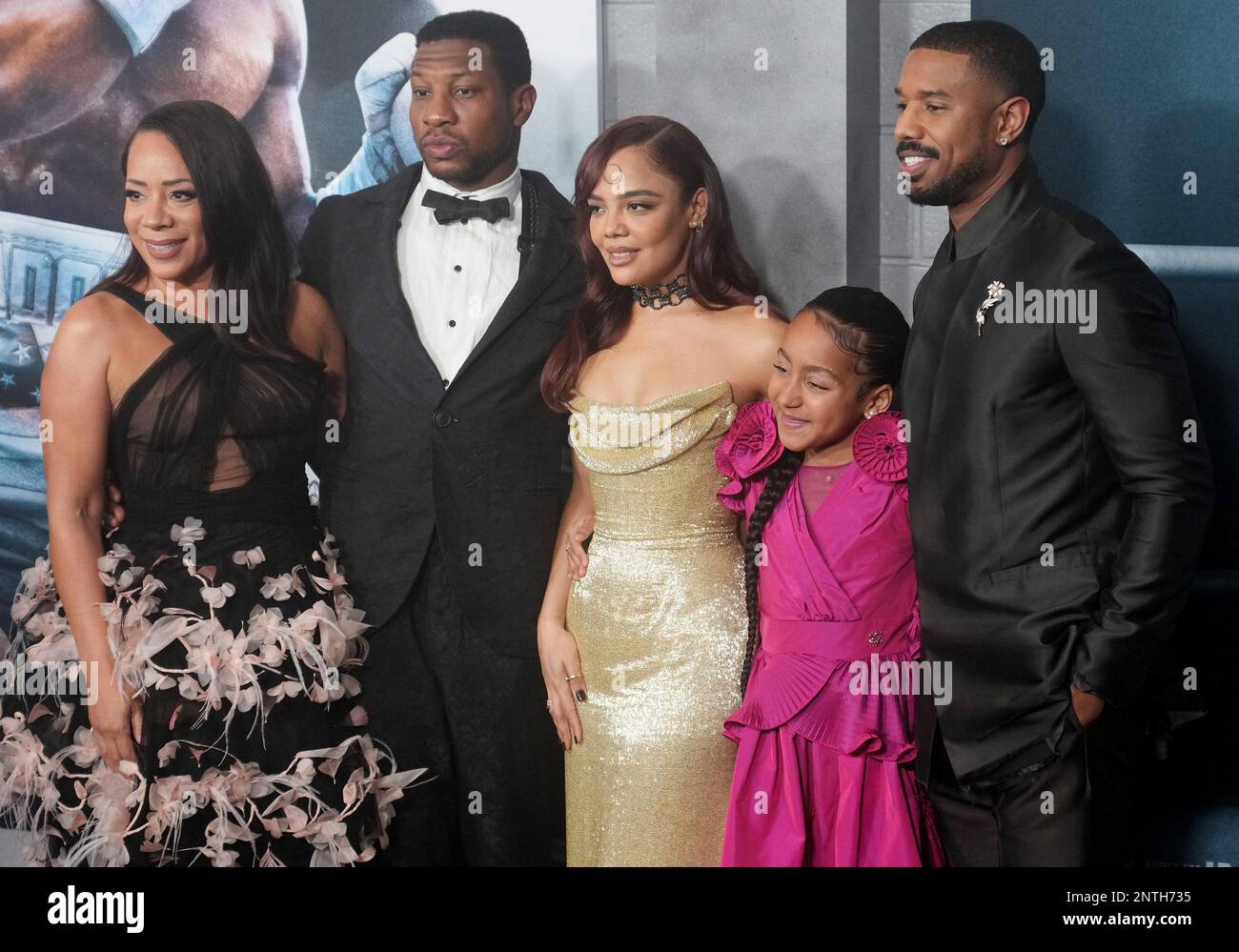 Los Angeles, USA. 27th Feb, 2023. (L-R) Selenis Leyva, Jonathan Majors ...