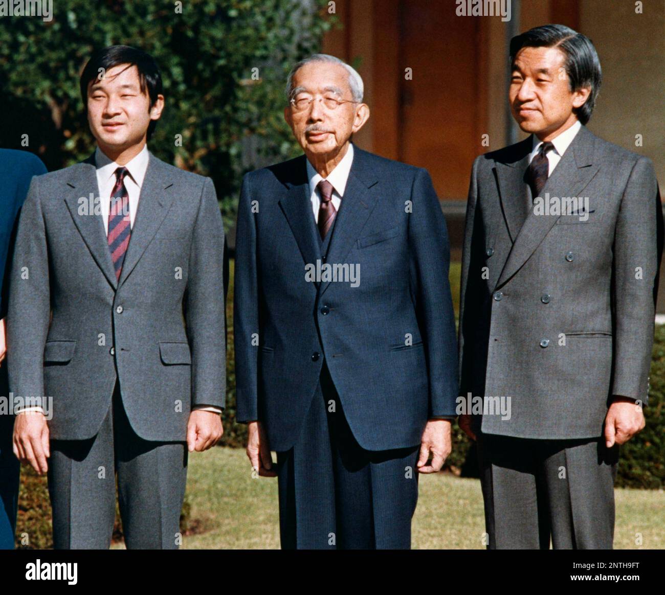 In this Nov. 22, 1987, photo, then Emperor Hirohito, center, then Crown ...