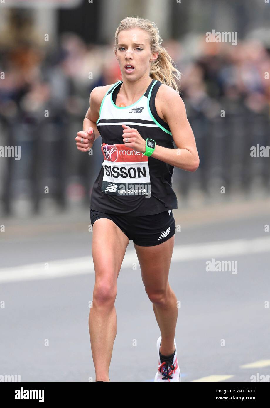 Emily Sisson (USA) places sixth in the women's race in 2:23:08 at the ...