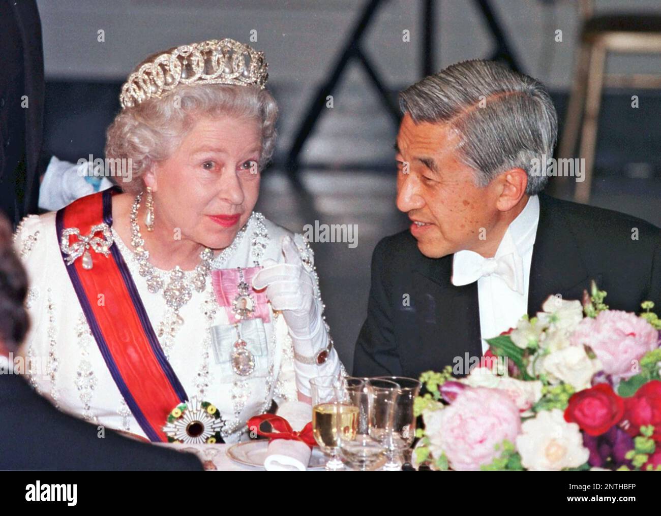 FILE: Japan's Emperor Akihito (R) meets England's Queen Elizabeth II at ...