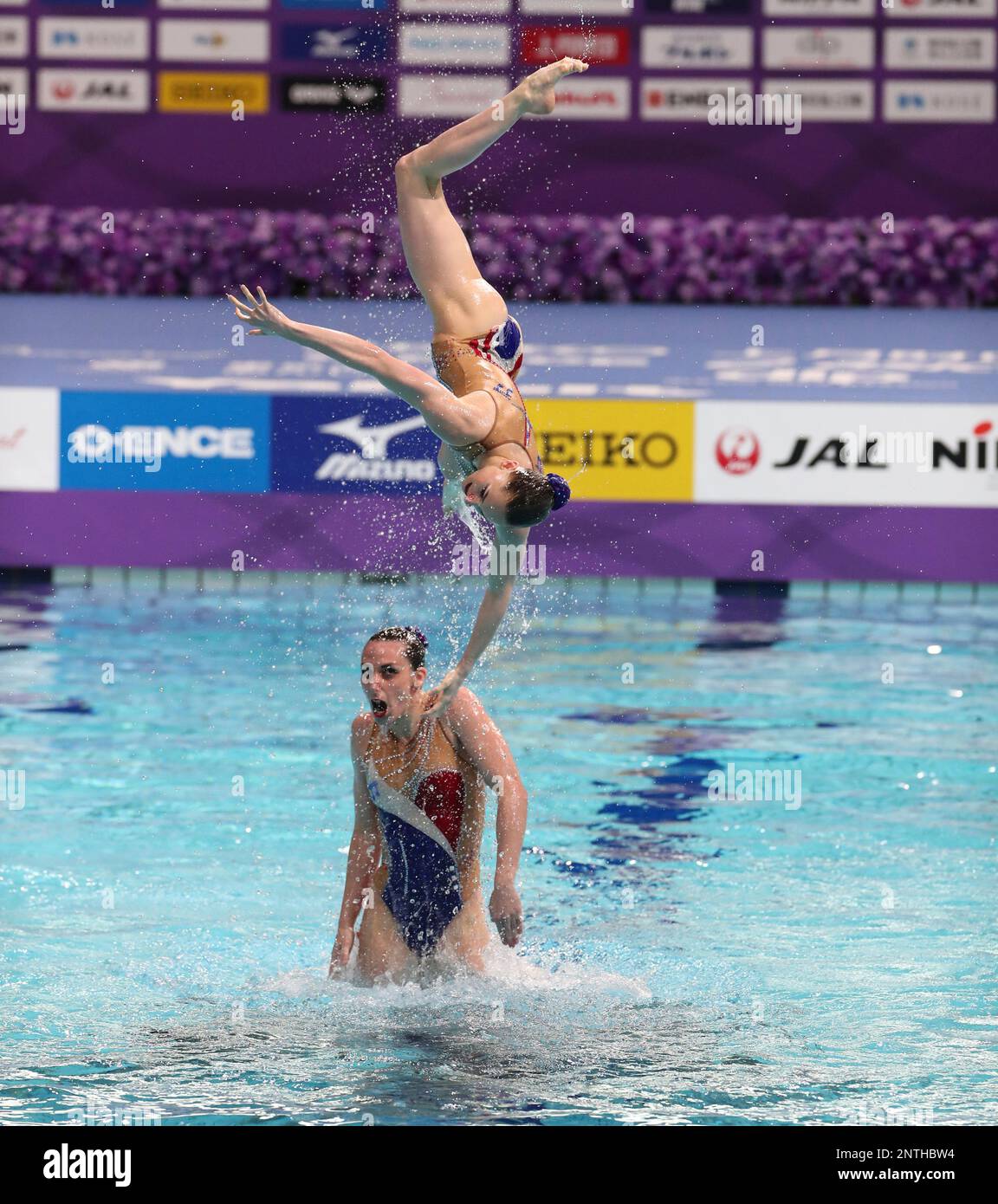 France's Team swimmers perform during HIGHLIGHT ROUTINE Final of the ...
