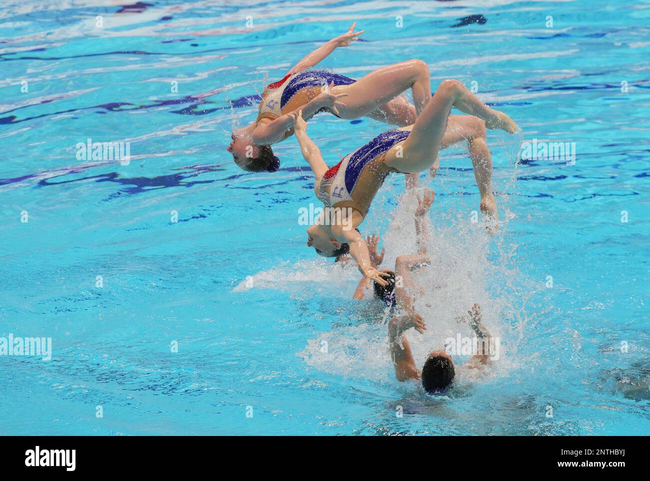 France's Team swimmers perform during HIGHLIGHT ROUTINE Final of the ...