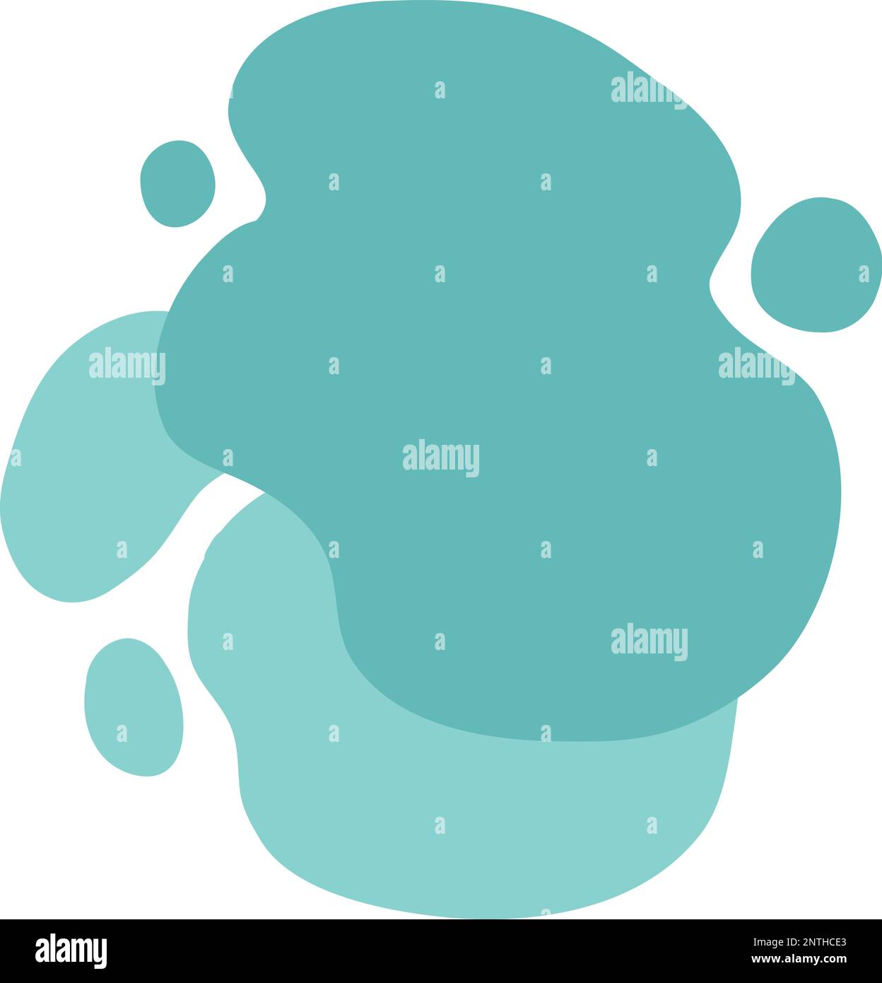 Abstract trendy doodle art. Set of hand drawn plant, curve, shape ...