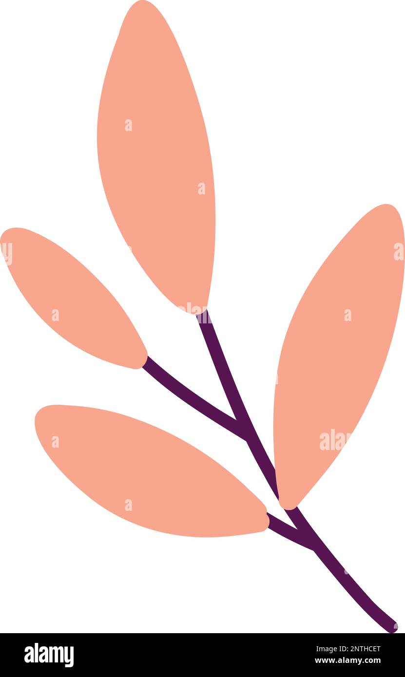 Abstract trendy doodle art. Set of hand drawn plant, curve, shape ...