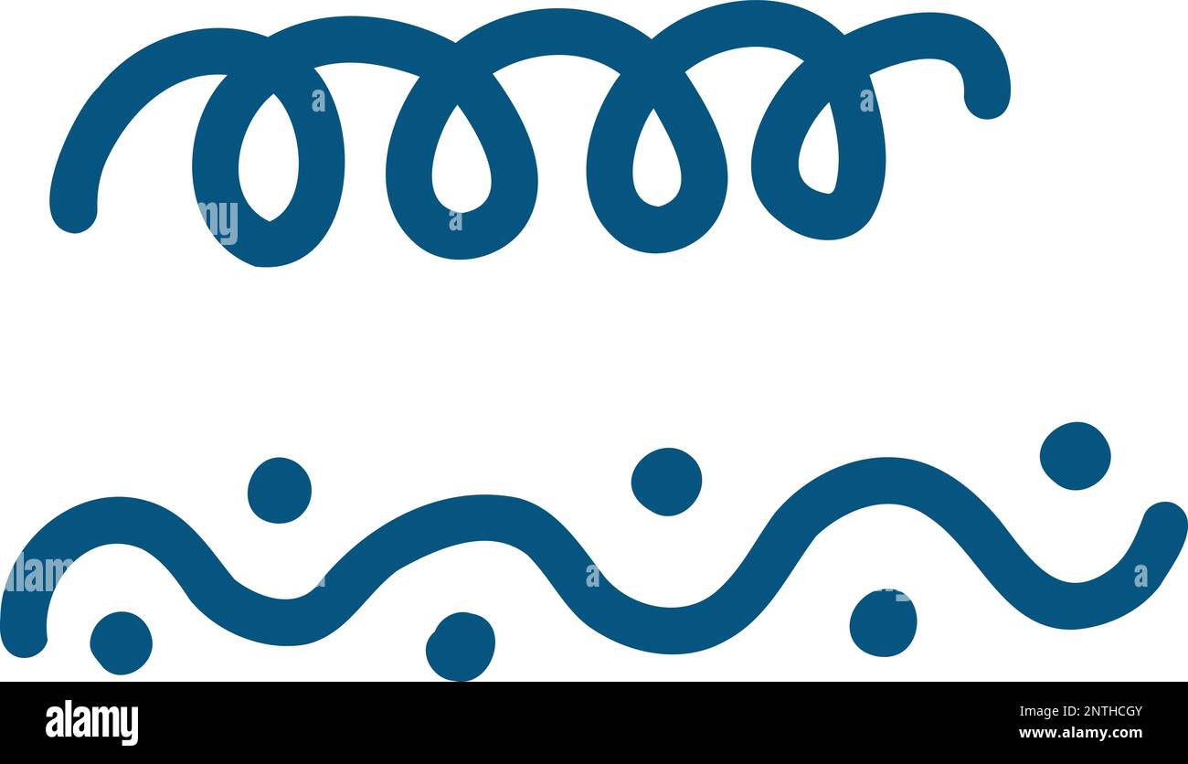 Abstract trendy doodle art. Set of hand drawn plant, curve, shape ...