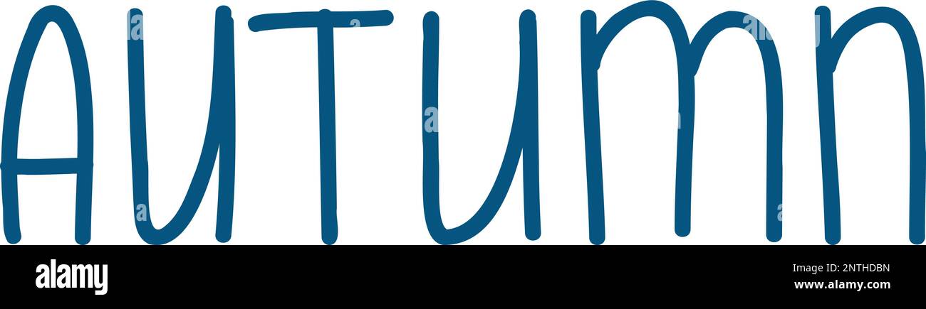 Autumn hand drawn lettering vector set. Fall season handwritten slogan ...