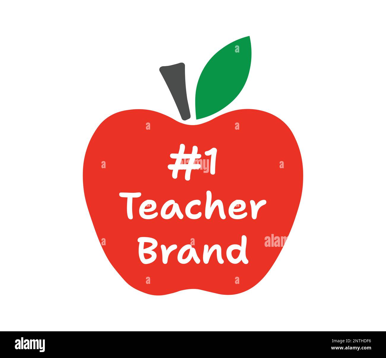 Teacher brand apple vector. Concept of packaging symbol and education ...