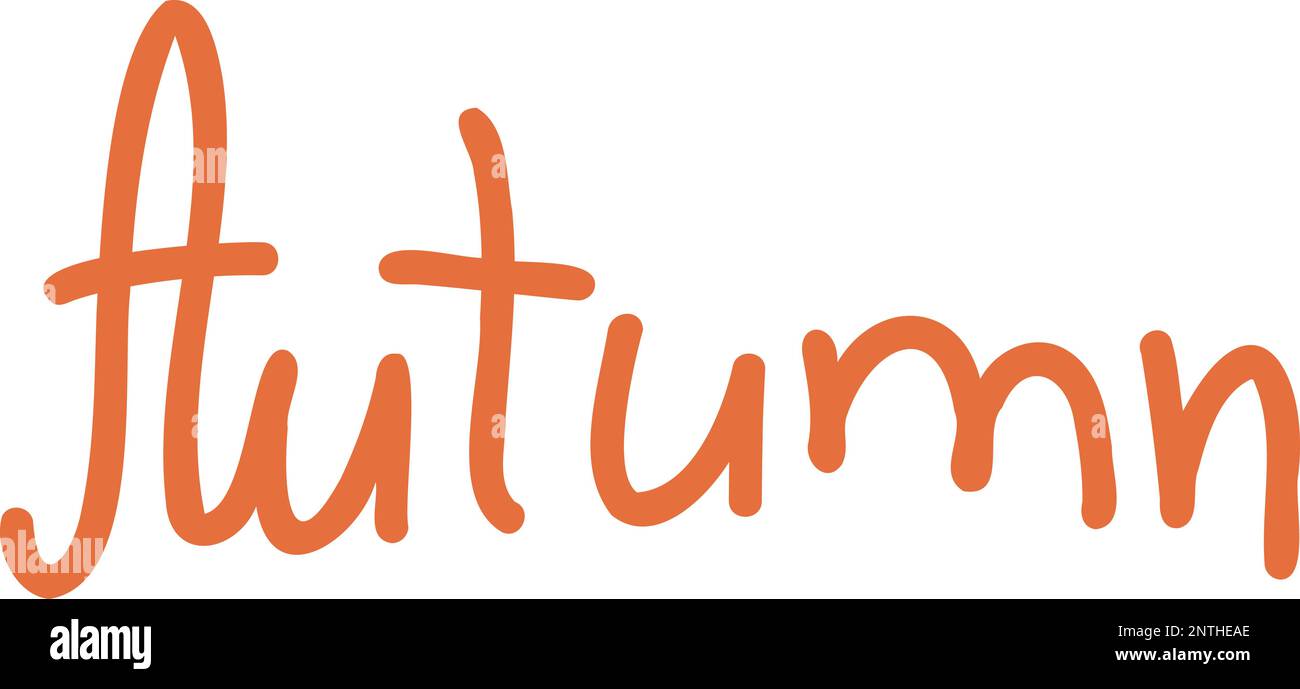 Autumn hand drawn lettering vector set. Fall season handwritten slogan ...