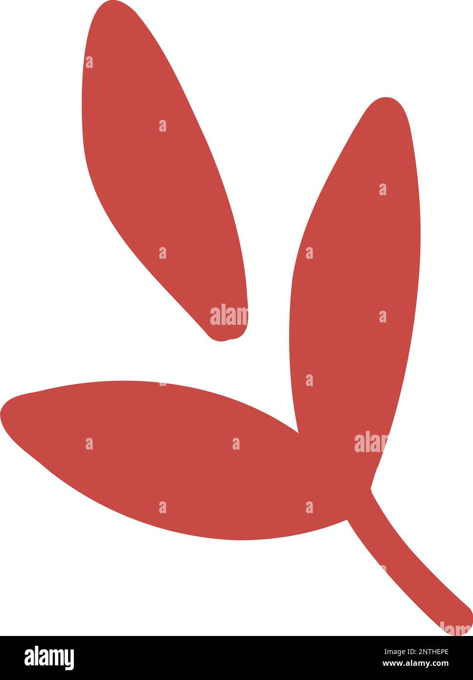 Abstract Trendy Doodle Art Set Of Hand Drawn Plant Curve Shape Object Blob Design Element