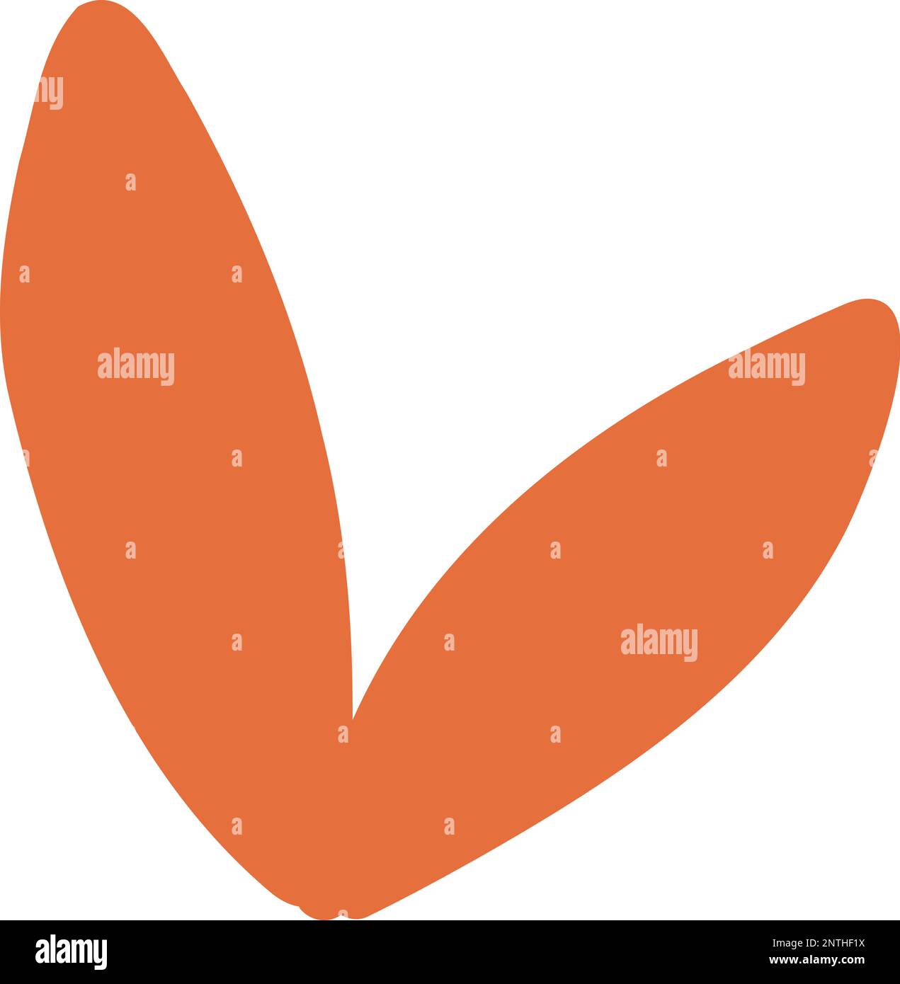 Abstract Trendy Doodle Art Set Of Hand Drawn Plant Curve Shape Object Blob Design Element