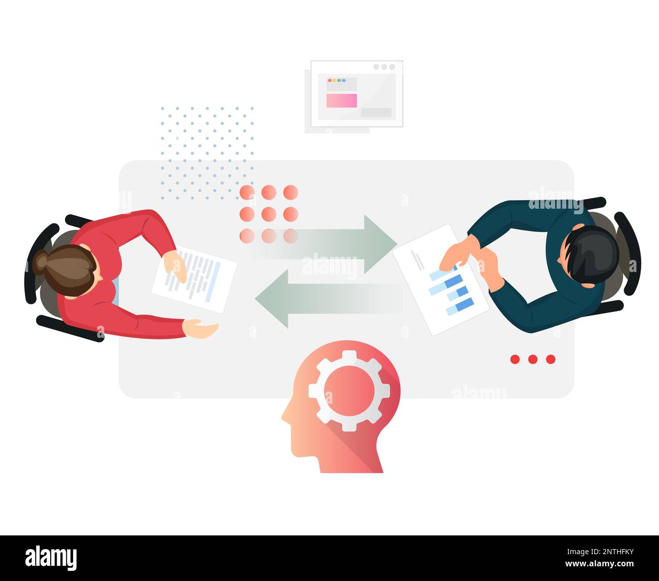 One to One Job Interview- Discussion - Stock Illustration as EPS 10 ...