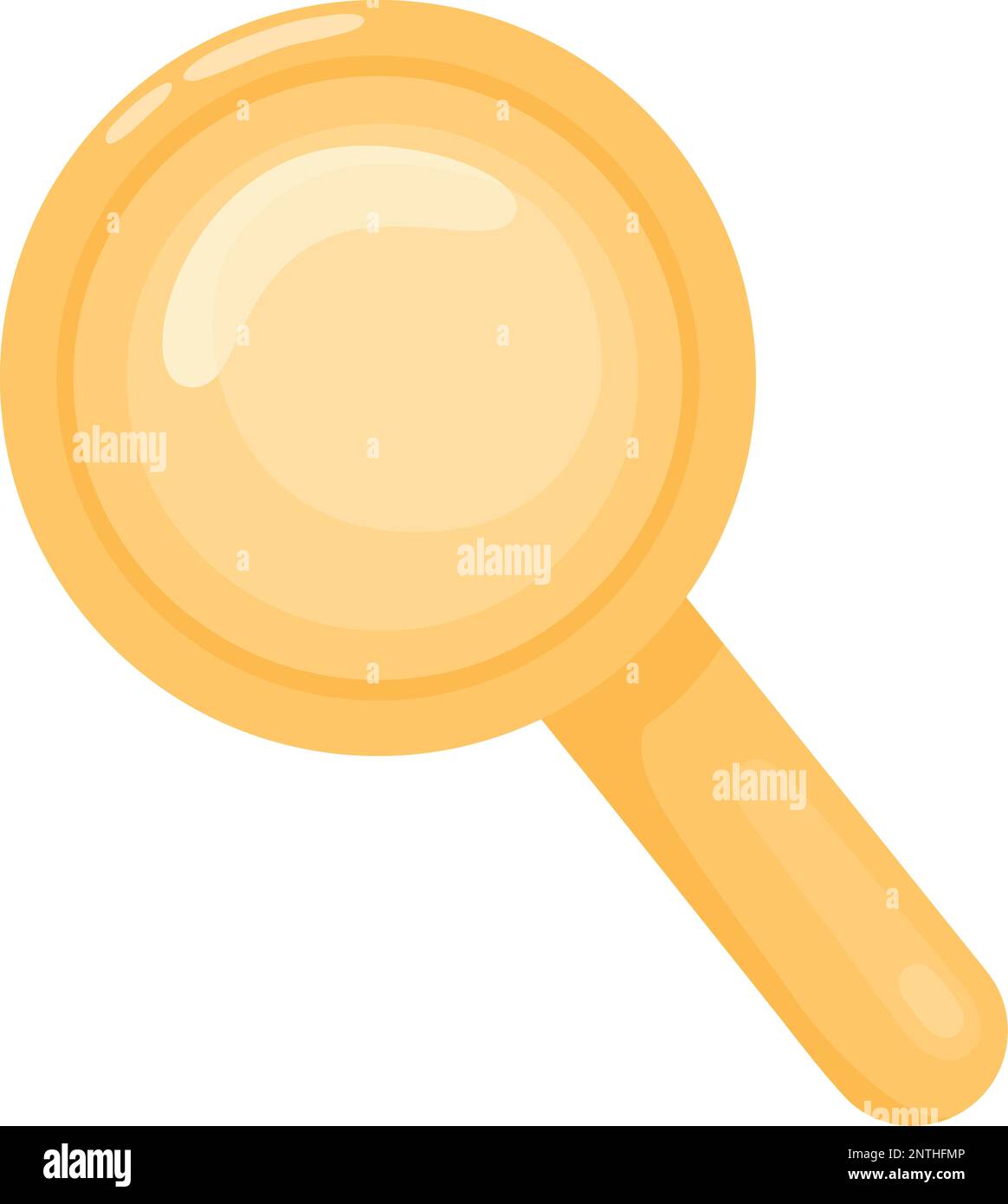 3d realistic cartoon vector gold magnifier icon. Document symbol Stock ...