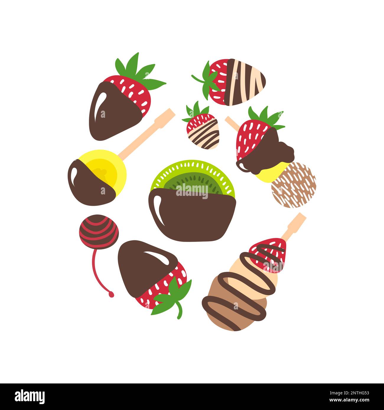 Romantic desserts sweet valentines Stock Vector Images - Alamy